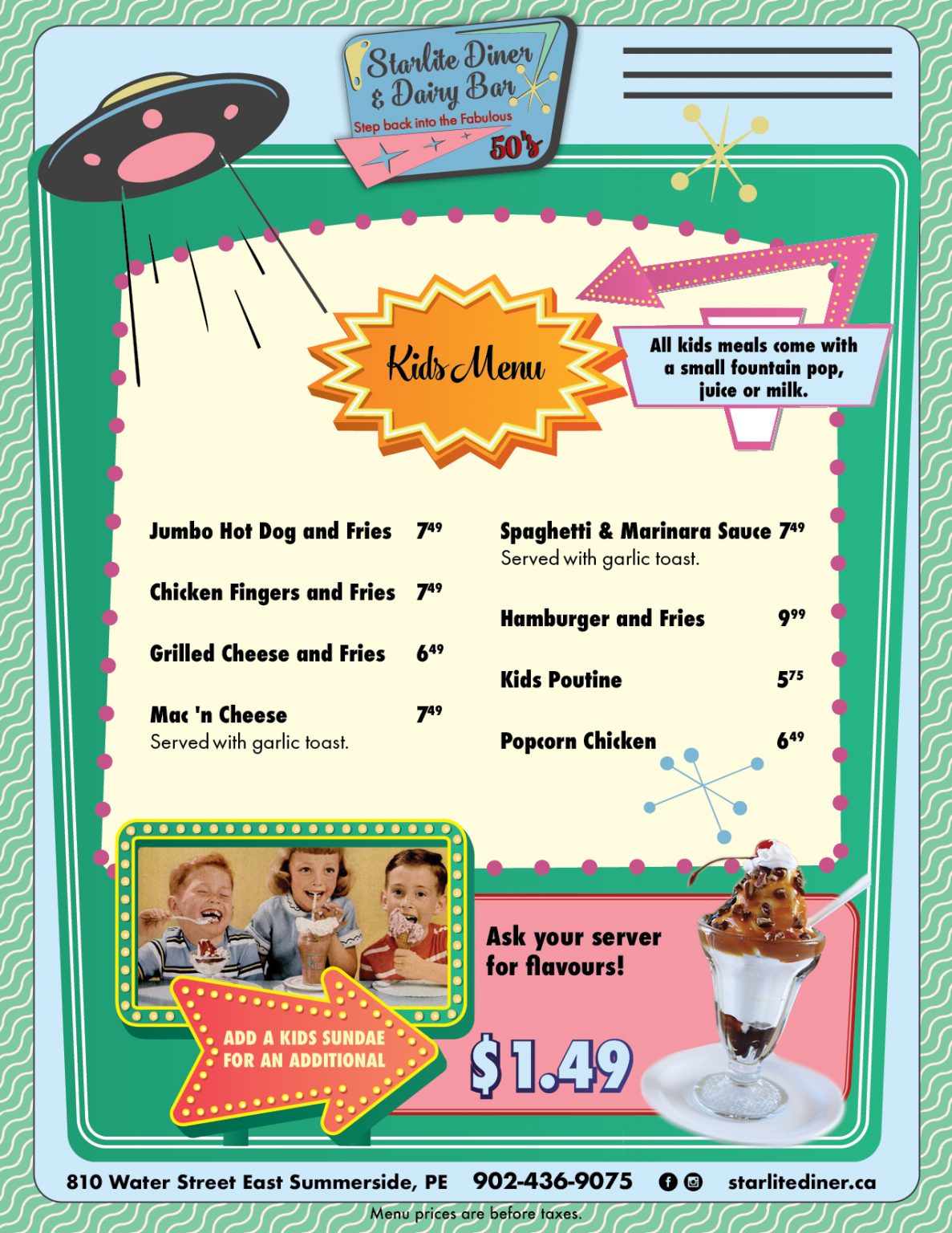 Starlite Menu - Starlite Diner